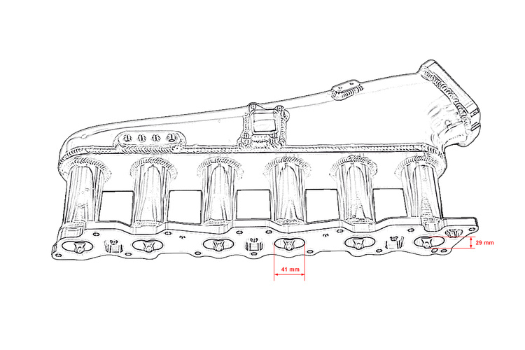 Intake manifold Nissan RB20 with throttle body and fuel rail | Engine ...