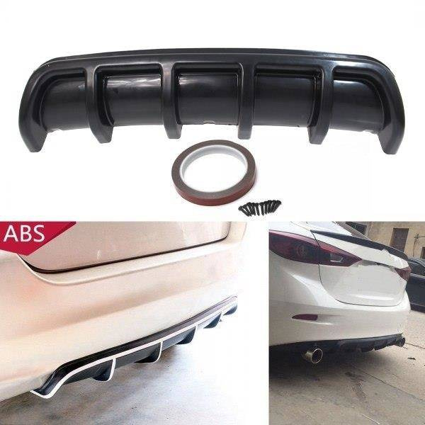 Universal Car Rear Bumper Diffuser Black | Bodykits \ Universal ...