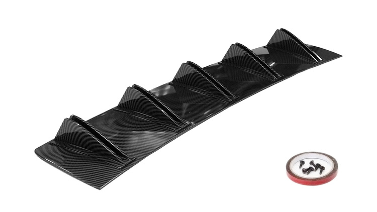 Universal Car Rear Bumper Diffuser Black Carbon look | Bodykits ...
