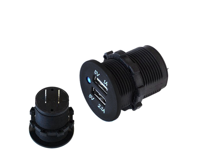 Socket 12/24V 2xUSB (1x1A,1x2.1A), 1xLED | Interior Accessories ...